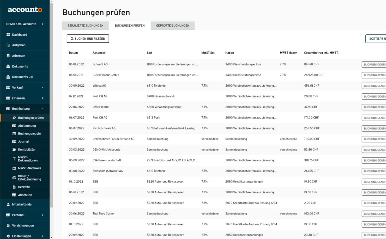 Funktionen - Accounto | Digitale Buchhaltung